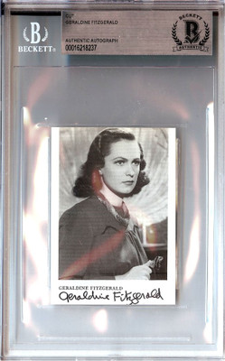 Geraldine Fitzgerald Autograph Cut Signature Wuthering Heights BAS ...