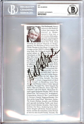 Hal Holbrook Autograph Cut Signature All the President's Men BAS ...