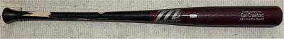 Carl Crawford Game Used Baseball Bat Marucci Pro Model Dodgers CRACKED ...