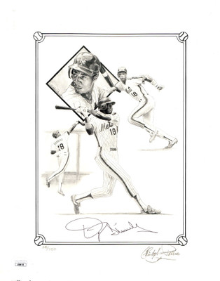 Darryl Strawberry Signed Autographed 11X14 Litho Print Mets 28/750 JSA ...