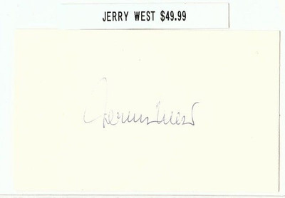 Jerry West Signed Index Card Auto Autograph Lakers B - Cardboard Legends