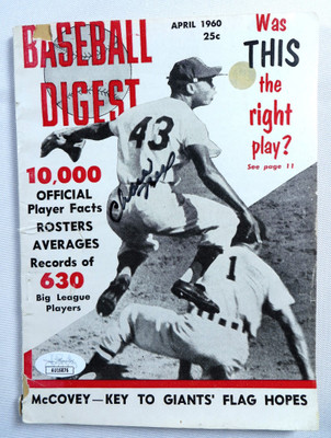 Charlie Neal Signed Autograph Magazine 1960 Baseball Digest Dodgers JSA ...