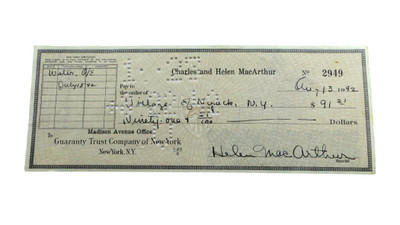 Helen Hayes Signed Autographed Bank Check Legendary Actress 8/13/42 JSA ...