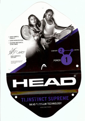 Coco Gauff Signed Autographed Tennis Racket Insert Head Instinct PSA ...