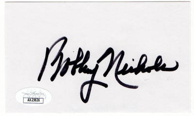 Bobby Nichols Signed Autographed Index Card PGA Golfer JSA AX25636 ...