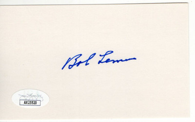 Bob Lemon Signed Autographed Index Card Indians Legend JSA AX25520 ...