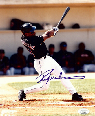 Rickey Henderson Signed Autographed 8X10 Photo Mets Power Swing JSA ...