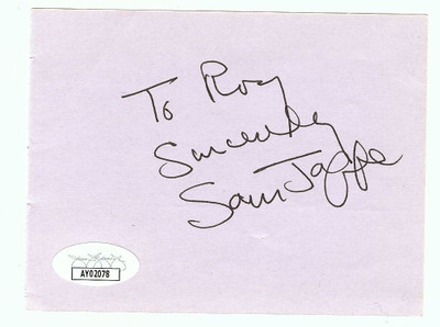 Sam Jaffe Signed Autographed Cut Signature The Asphalt Jungle JSA AY02078 - Cardboard Legends