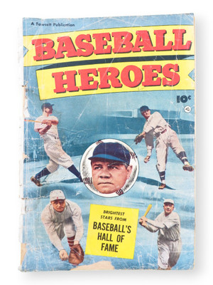 1952 Baseball Heroes Vintage Comic Book Babe Ruth Cobb Fawcett ...