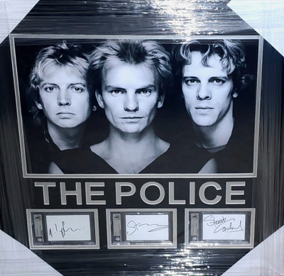 The Police Band Signed Autographed Graded Cuts Sting Copeland Summers ...