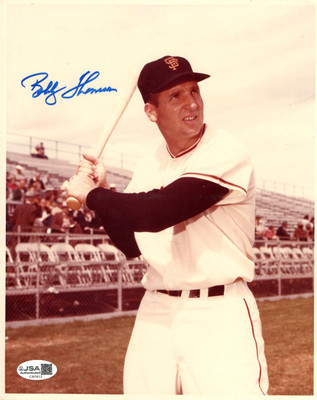 Bobby Thomson Signed Autographed 8X10 Photo Giants Bat Pose JSA CJ07612 ...