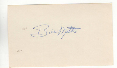 Bill Melton Signed Autographed 3X5 Index Card White Sox Angels Indians ...