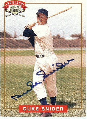 Duke Snider Signed Autographed Baseball Card 1994 Nabisco LA Dodgers ...