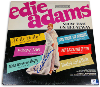 Edie Adams Signed Autographed Album Cover Show Time on Broadway JSA ...