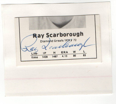 Ray Scarborough Signed Autographed Cut Signature New York Yankees JSA ...