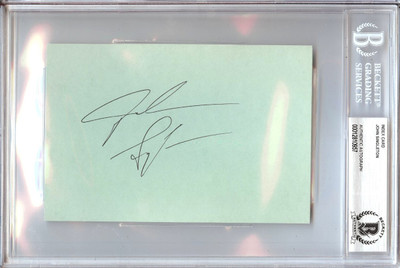 John Singleton Signed Autographed 4X6 Index Card Boyz n the Hood Beckett BGS - Cardboard Legends