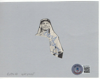 David Wayne Signed Autographed Cut Signature Hollywood Actor BAS ...
