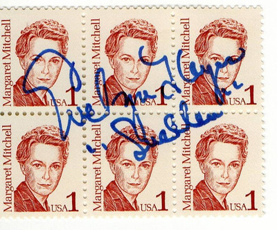 Evelyn Keyes Signed Autograph Postage Stamp Strip Gone with the Wind ...