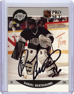 Daniel Berthiaume 1990-91 Pro Set Hand Signed Autographed Kings #454 ...