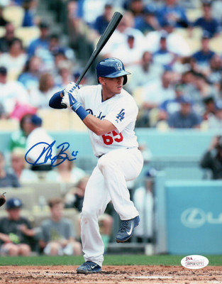 Austin Barnes Autographed 8X10 Photo Los Angeles Dodgers at Bat JSA ...