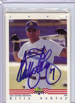 Billy Ashley 1992 Classic Best Hand Signed Autograph Dodgers #243 JSA ...