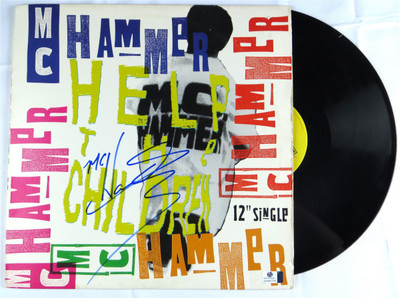MC Hammer Signed Autograph Record Album Help The Children Single 12 ...