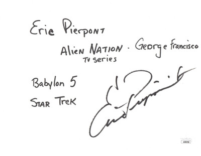 Eric Pierpoint Autographed Large Cut Signature Alien Nation George JSA ...