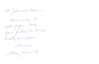 Stacy Keach Sr. Signed Autographed Greeting Card Get Smart Actor BAS ...