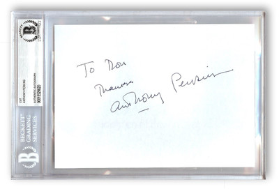 Anthony Perkins Signed Autographed Album Page Psycho Norman Bates BAS ...