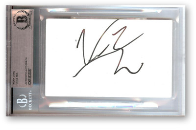Vince Neil Signed Autographed Index Card Motley Crue Lead Singer BAS ...