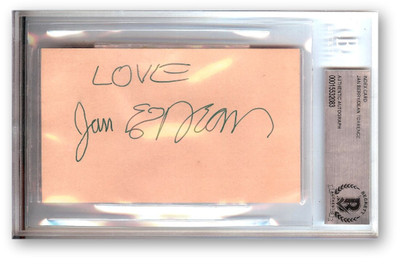 Jan Berry Dean Torrence Dual Signed Autographed Index Card Jan & Dean ...