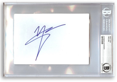 Vince Neil Signed Autographed Index Card Motley Crue Lead Singer BAS ...