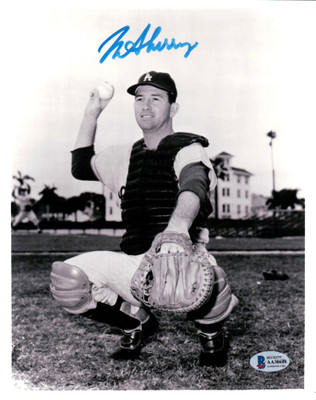 Norm Sherry Signed Autographed 8X10 Photo Los Angeles Dodgers B/W Pose ...