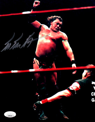 Tatanka Signed Autographed 8X10 Photo WWF Flying Elbow JSA AM56240 ...