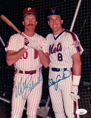 Mike Schmidt Gary Carter Signed Autographed 8X10 Photo Batting Cage JSA ...