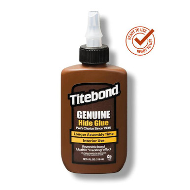 Genuine Hide Glue, 4 oz Bottle, Ready-to-use