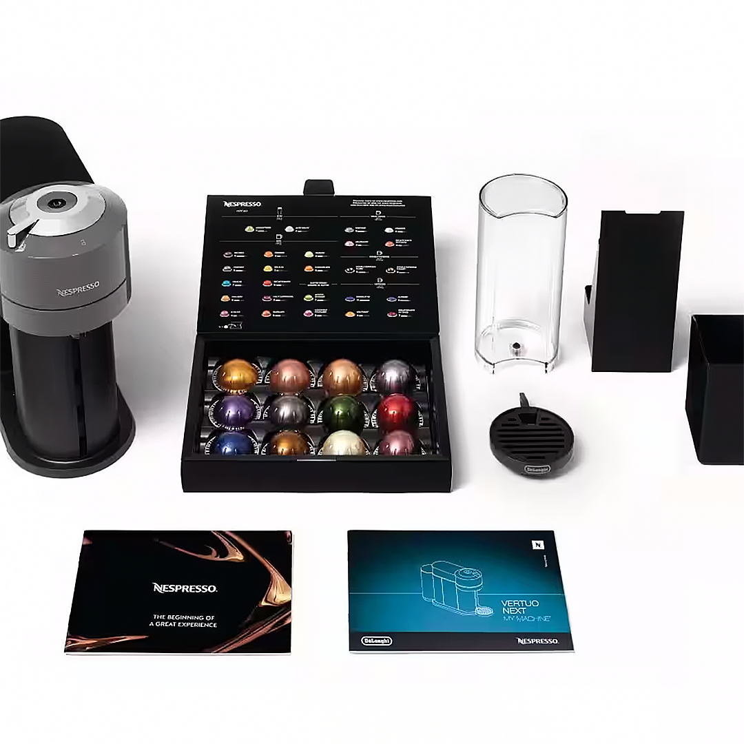 Nespresso Vertuo Next Coffee Machine in Grey | Juicers.co.uk