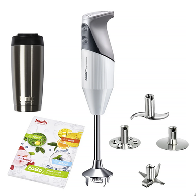 Bamix toGo M200 4-Blade Hand Blender in White | Juicers.co.uk