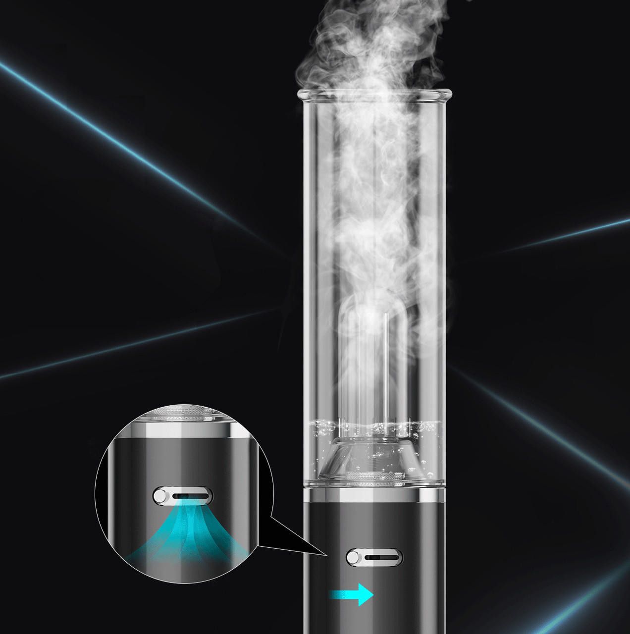 YoCan Pillar: Black - Smart Electric Dab Rig with TGT Tech