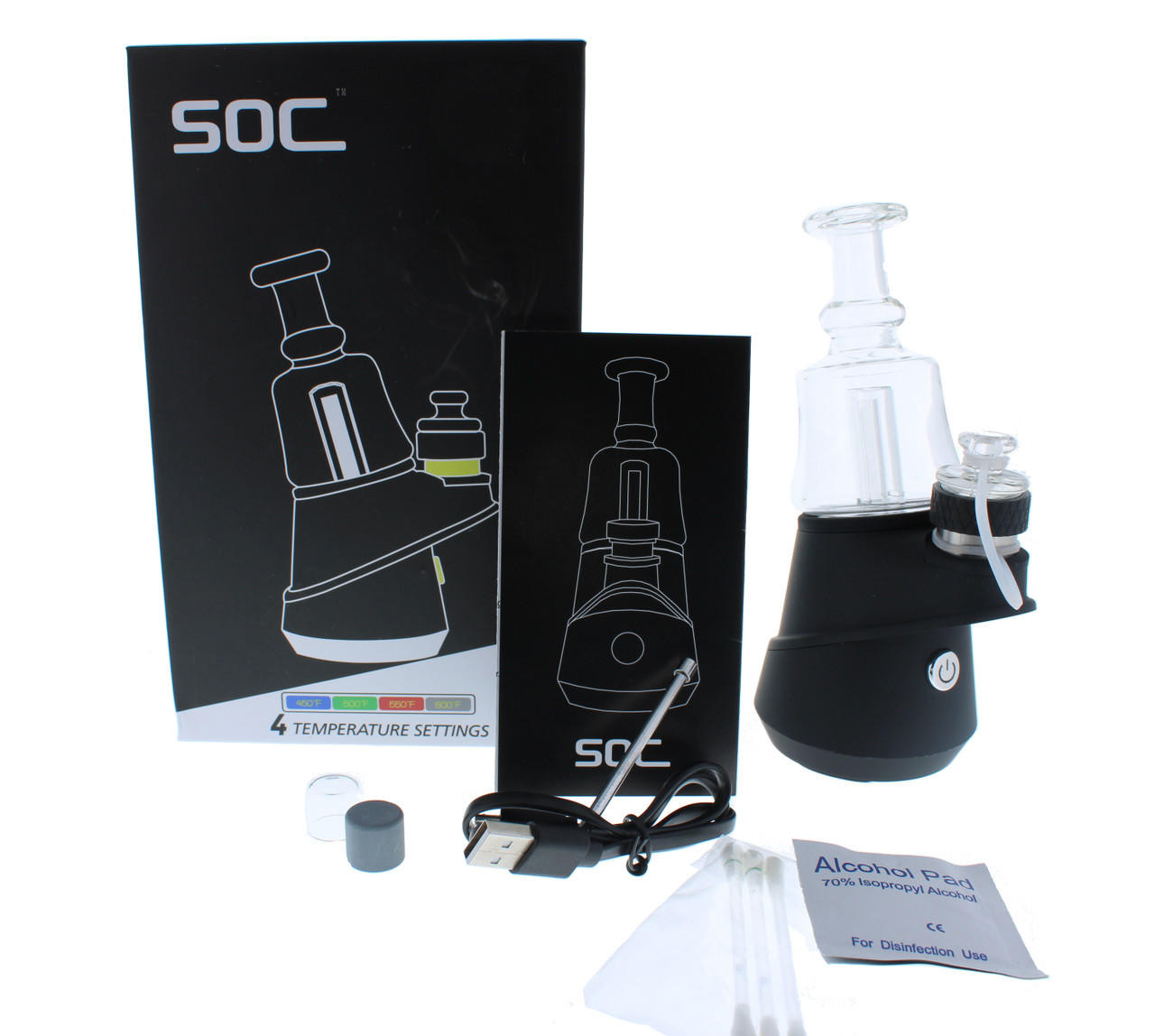 SOC Vape Desktop Dab Electronic Rig E-Rig - Matte Black