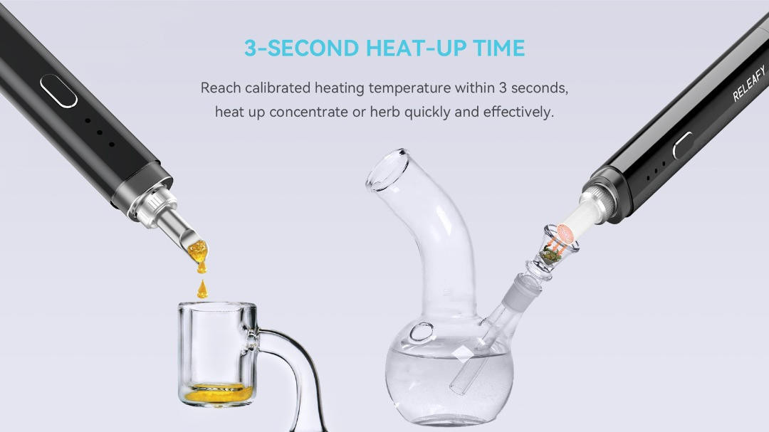 Releafy Trinity: 3 in 1 - Dab Tool, Lighter, and Battery 510