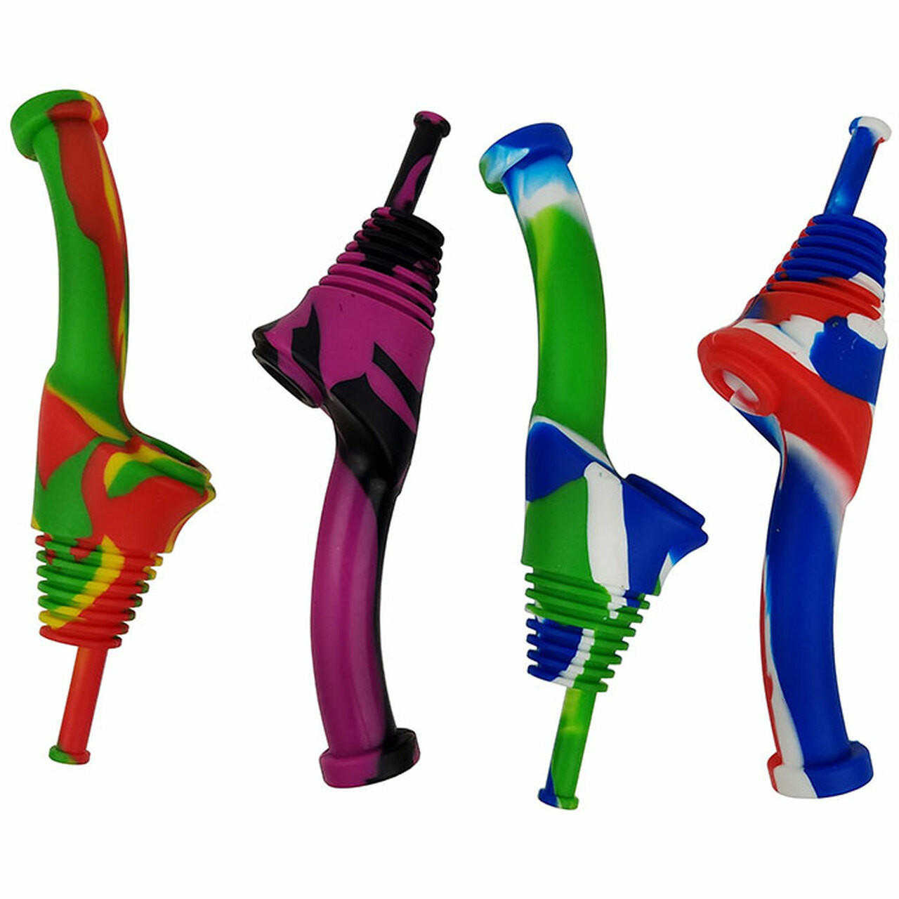 8" Bottle Bong Attachment with Universal Adapter Silicone