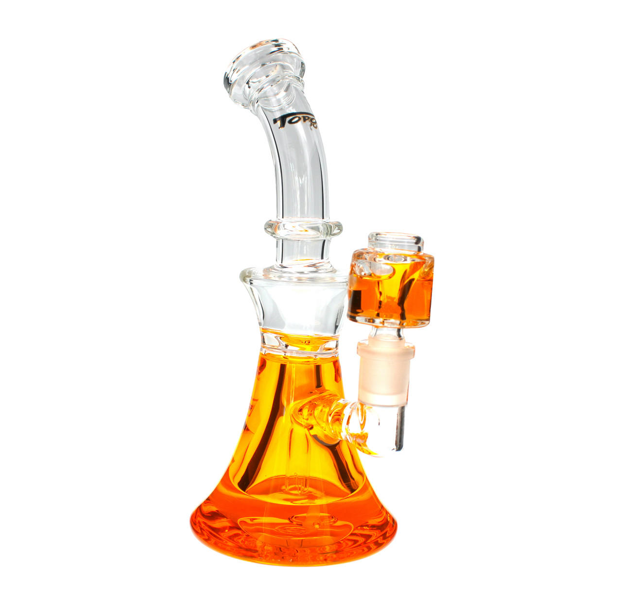 Frozen Bong - 8" Freezable Glycerin Bong Bell Orange Ice
