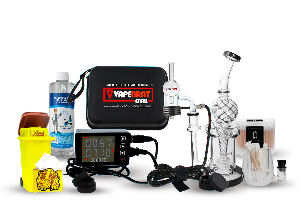 Dab Rig Enail Kit Vapebrat Lcd 25mm E Nail With Recycler Rig And