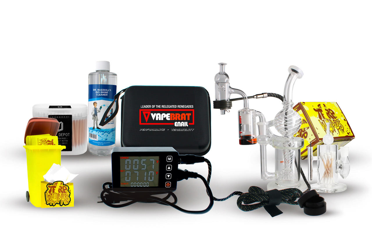 Quartz Enail Kit - VapeBrat LCD 25mm E Nail Dab Rig Kit with Reclaim ...