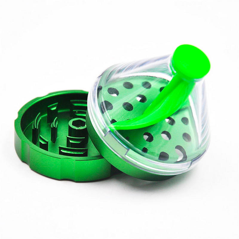 Dry Herb Atomizer Funnel Grinder: Metal Helix Double Chamber 50mm