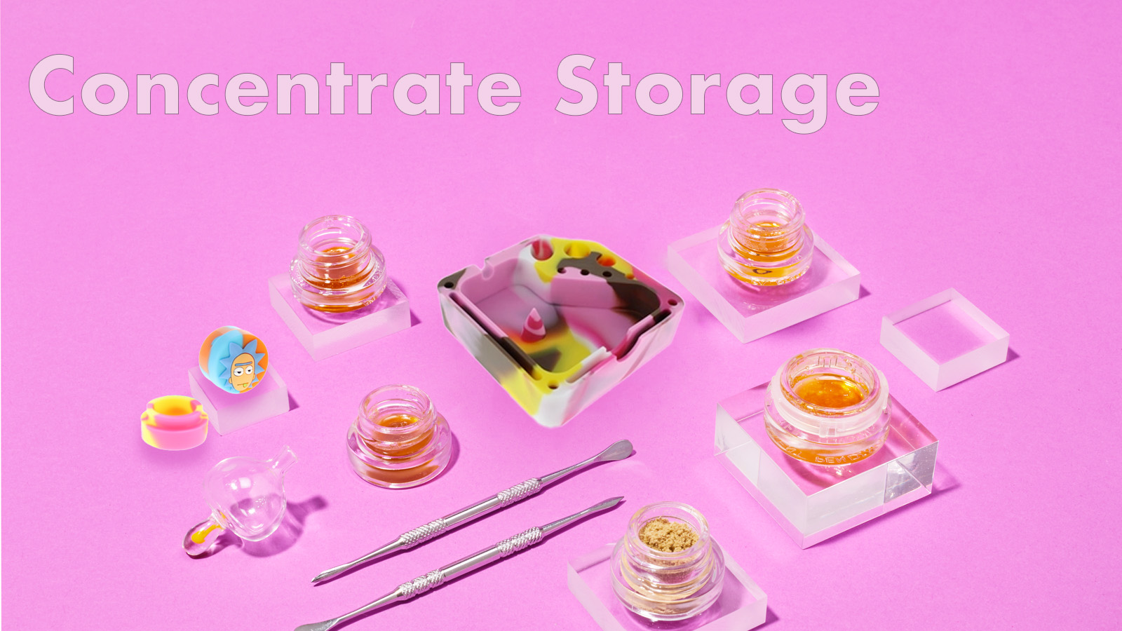 Concentrate Storage | Glass Dab Jar | Silicone Jar | Dabbing - E-Nail.com
