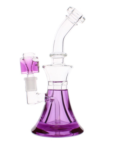 Frozen Bong - 8" Freezable Glycerin Bong Bell Purple Ice