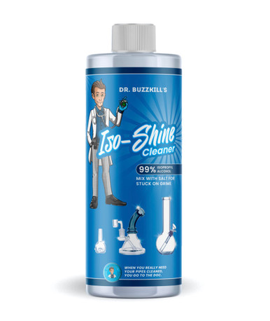 Dr. Buzzkill: Iso-Shine Alcohol Cleaner - 16oz Bottle Banger