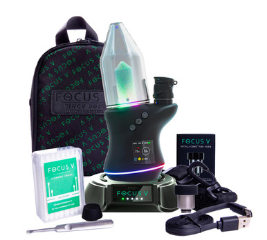 Focus V Carta 2 Full Kit: E-Rig, Case, Wireless Charger, and Dry Herb Tank